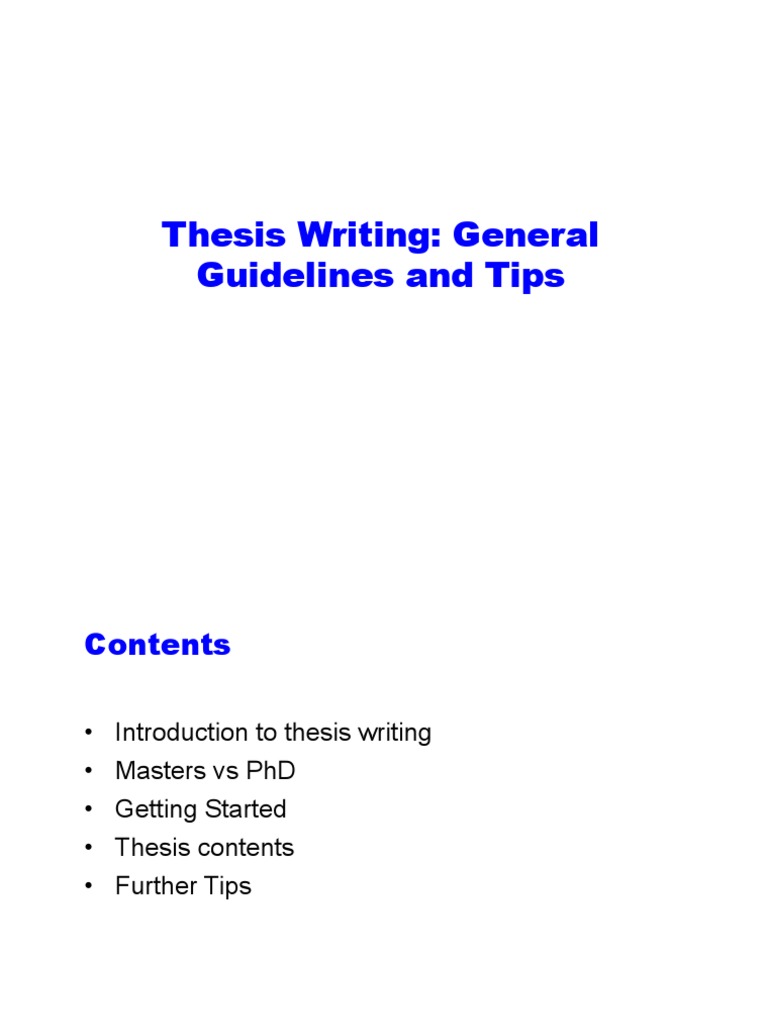 A Comprehensive Guide to Thesis Writing: Outlining the Process from ...