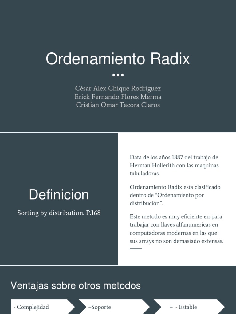 Ordenamiento Radix | PDF | Algoritmos | Ingeniería de software