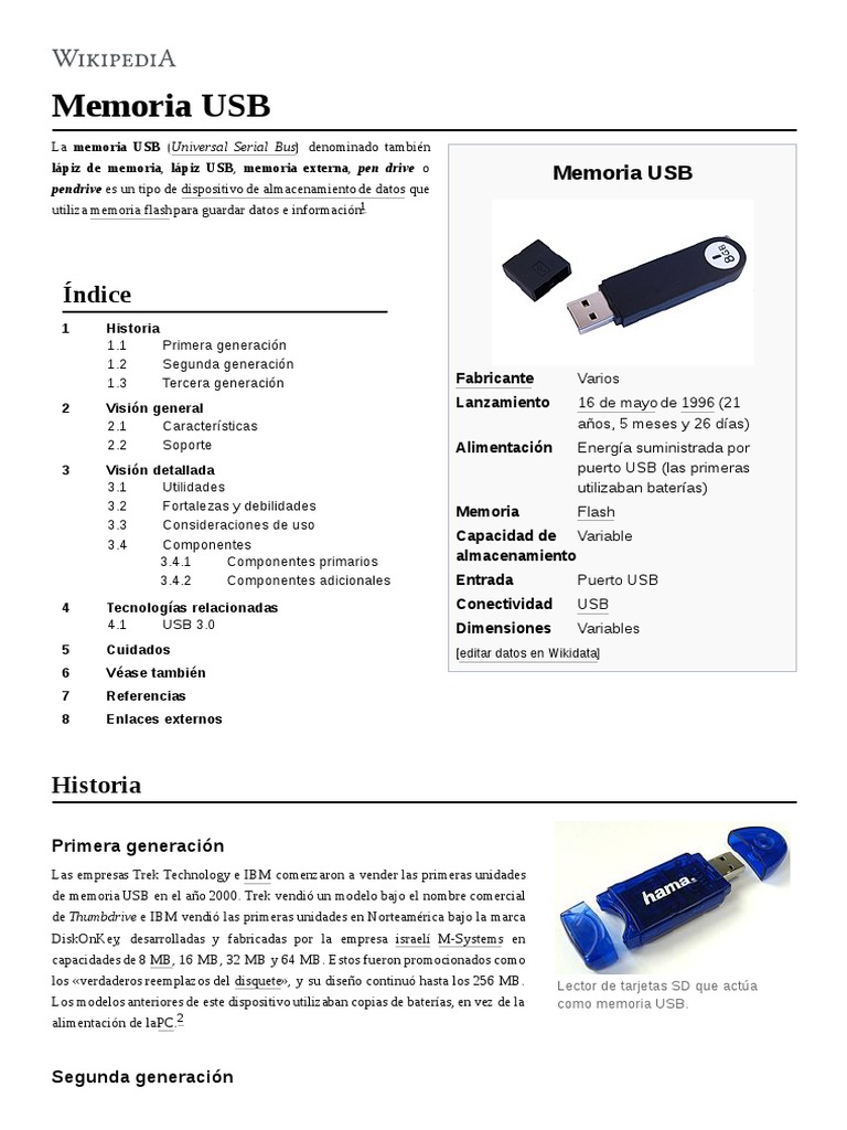 Memoria USB | PDF | Memoria USB | USB