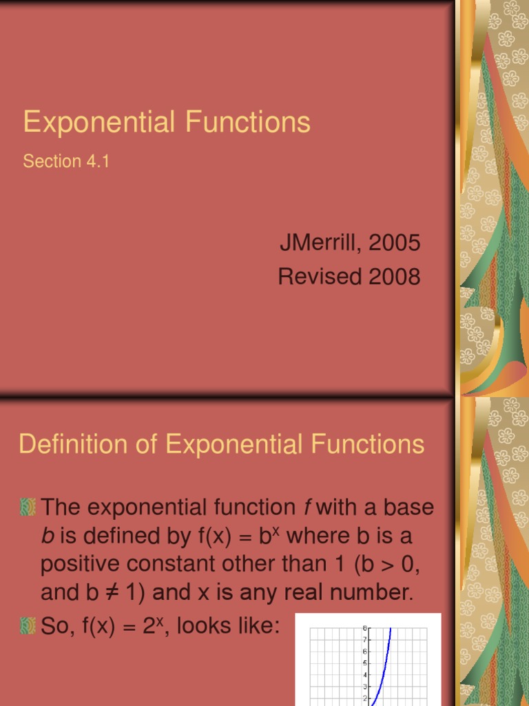 Understanding Exponential Functions | PDF | Compound Interest ...