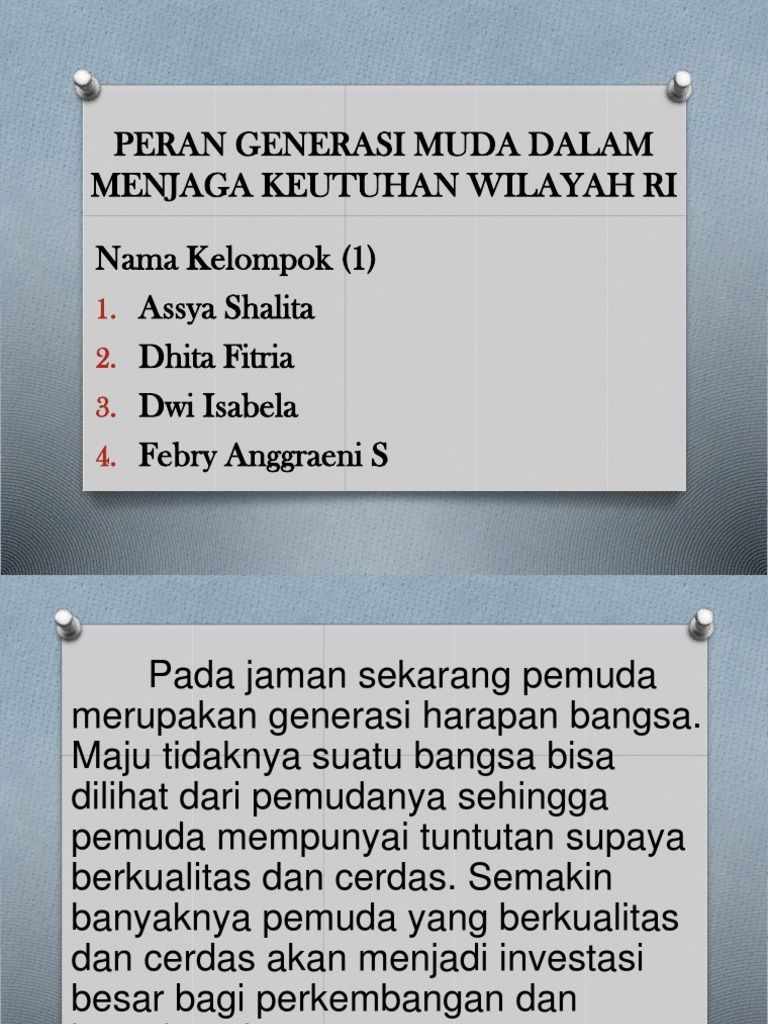Peran Generasi Muda Dalam Menjaga Keutuhan Wilayah Ri | PDF