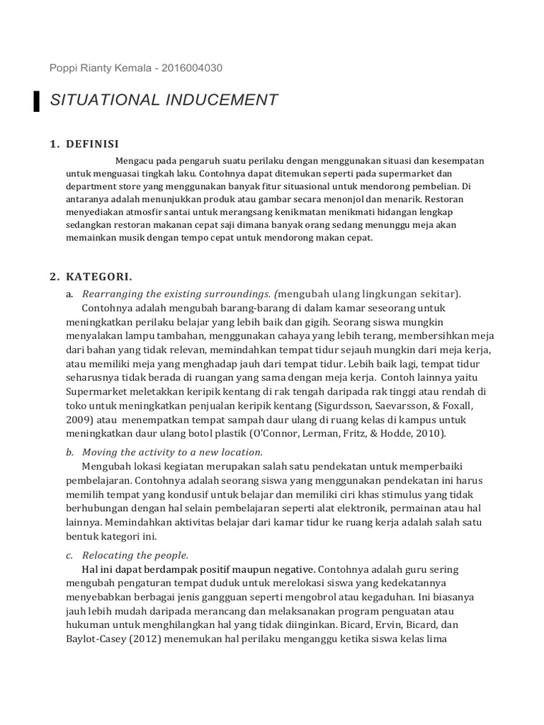 Situational Inducement | PDF