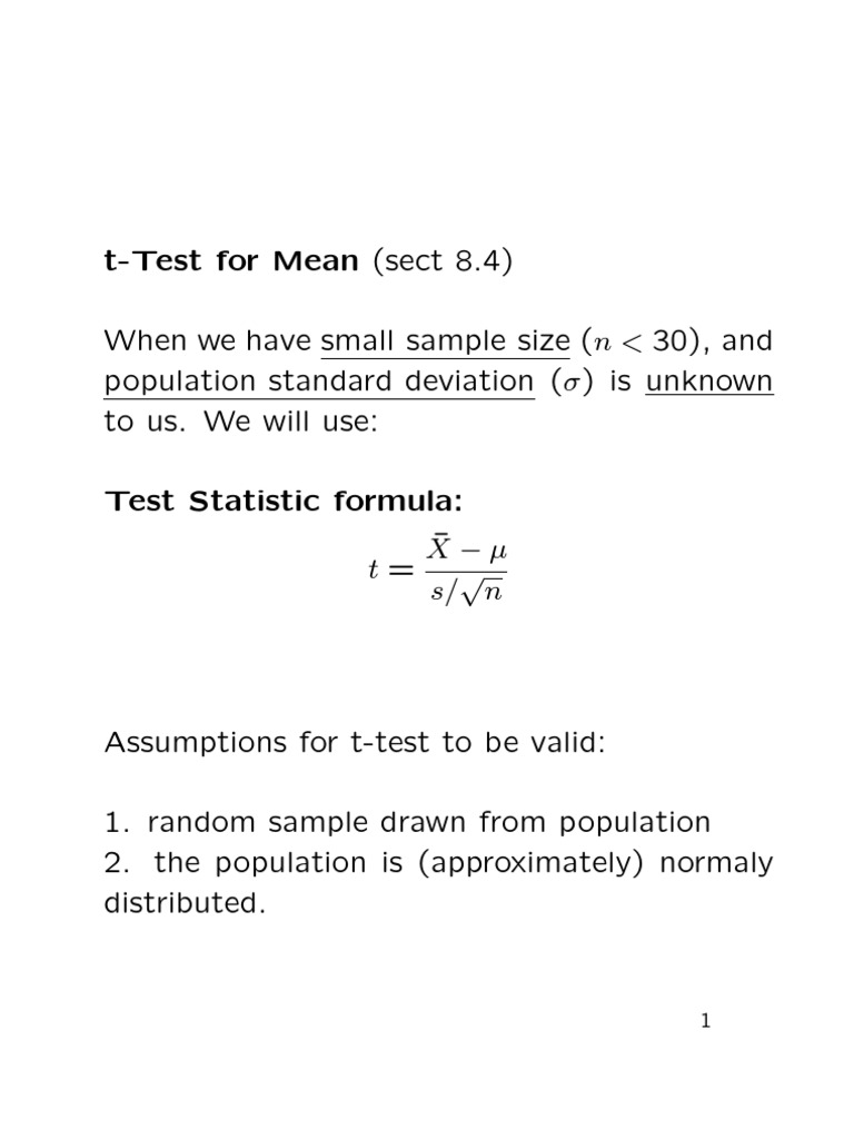 T-Test or Z-Test Decision | PDF | Student's T Test | Tests