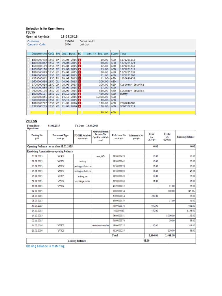 Fbl5n and Zfbl5n | PDF