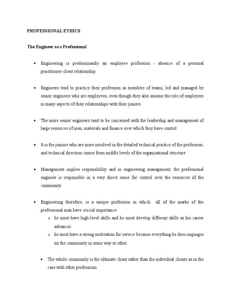 Professional Ethics | PDF | Profession | Morality