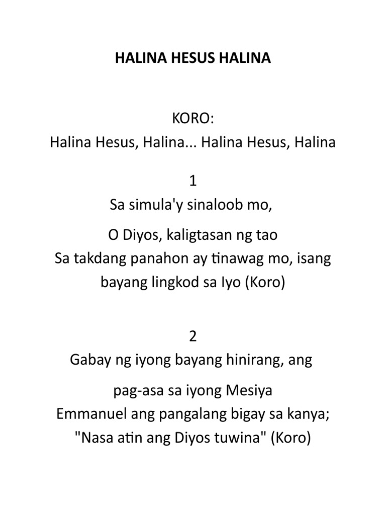 Halina Hesus Halina | PDF