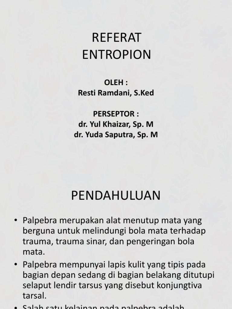 Panduan Lengkap tentang Entropion Mata | PDF | Sains & Matematika