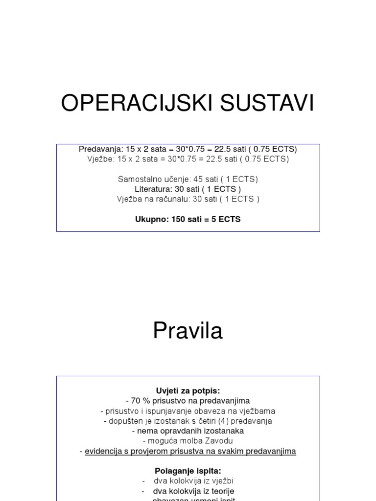 Operacijski Sustavi | PDF