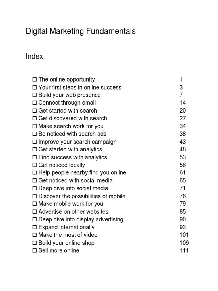 Digital Marketing Fundamentals Guide | PDF