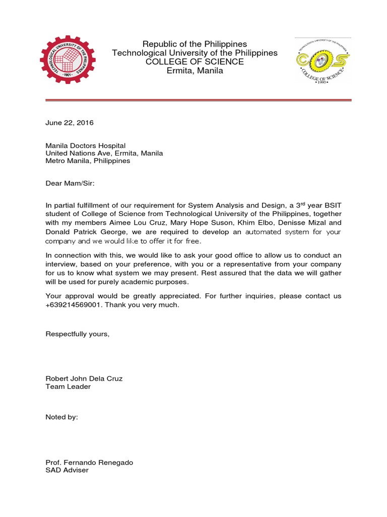 Letter For Manila Doctors | PDF