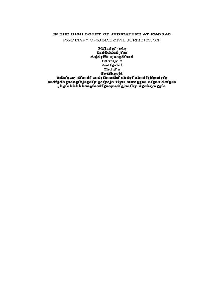Ordinary Original Civil Jurisdiction | PDF | Law