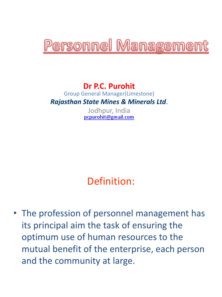 Understanding Personnel Management Basics | PDF | Operations Management ...