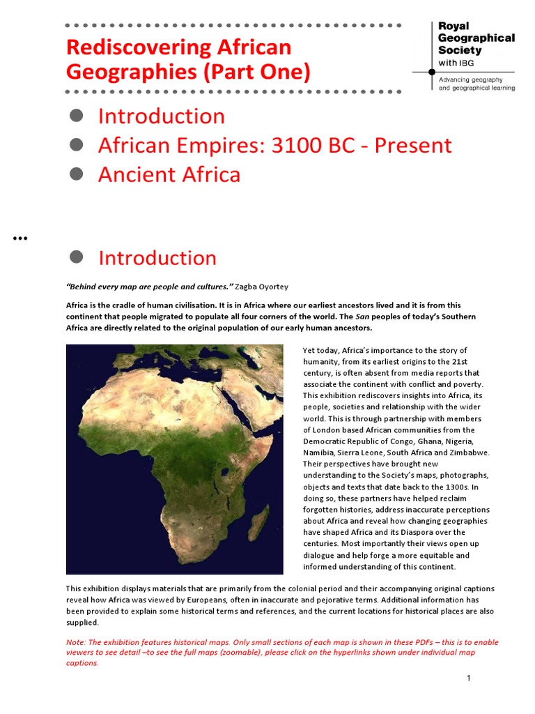 Rediscovering African Geographies Part 1 | PDF | West Africa | Africa