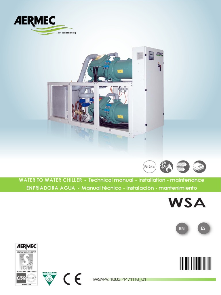 Aermec WSA Installation Manual Eng PDF | PDF | Air Conditioning | Hvac