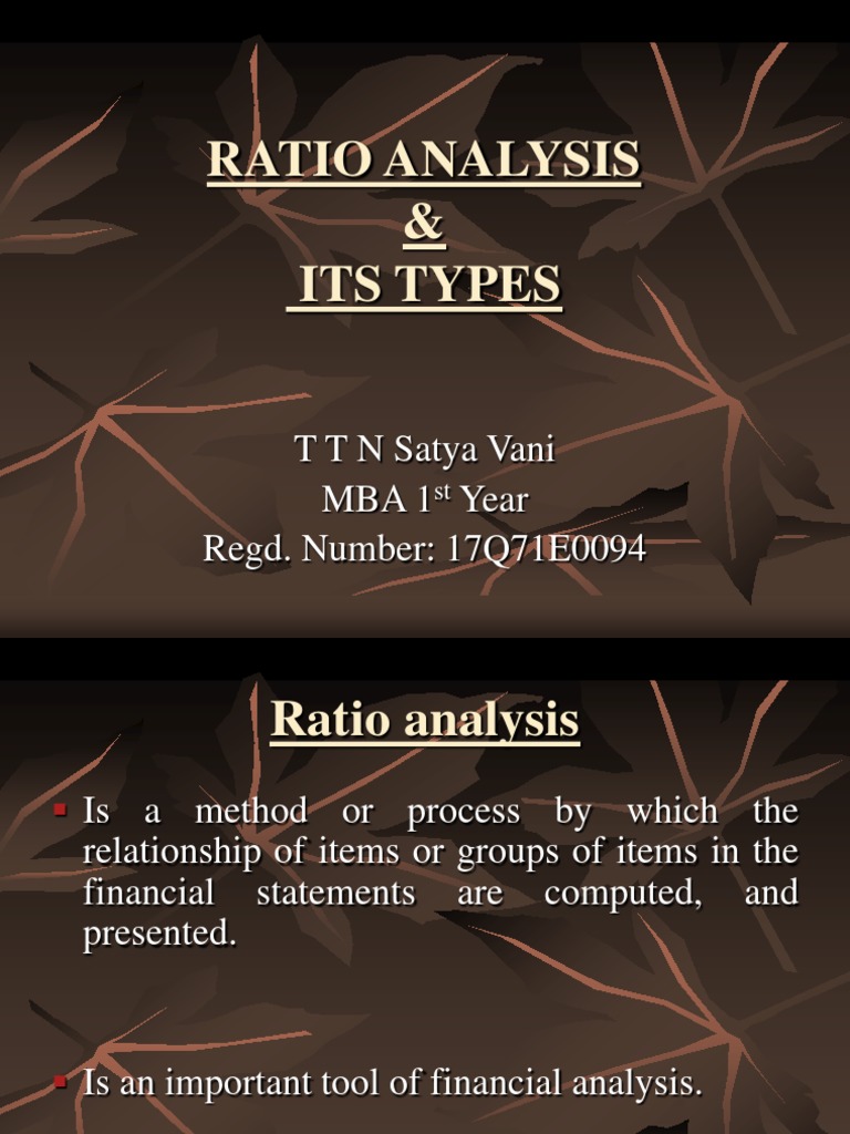 Ratio Analysis and Its Types | PDF | Financial Ratio | Market Liquidity