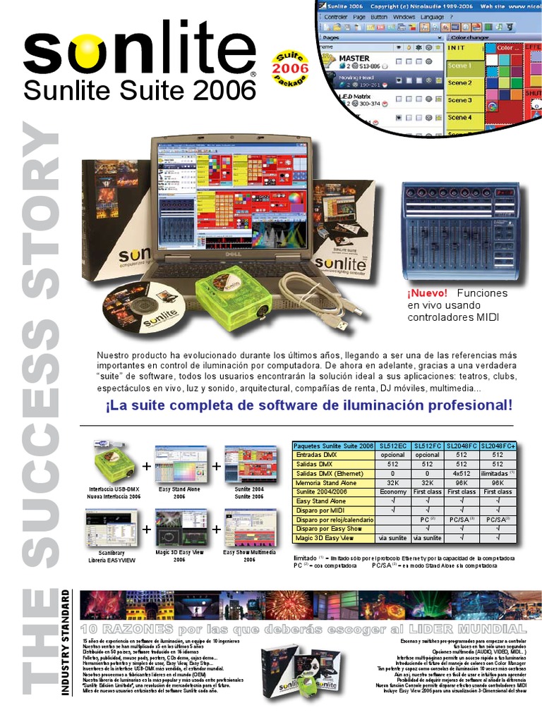 Software de Iluminación Sunlite 2006 | PDF | Computadoras personales ...