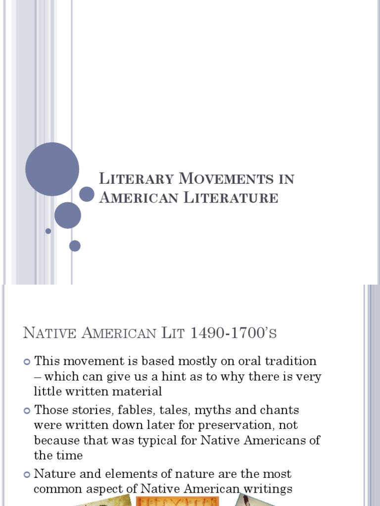 Literary Movements in American Literature | PDF | Transcendentalism ...