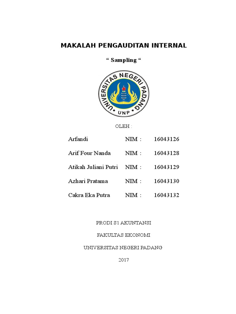 Makalah Sampling Internal Audit | PDF