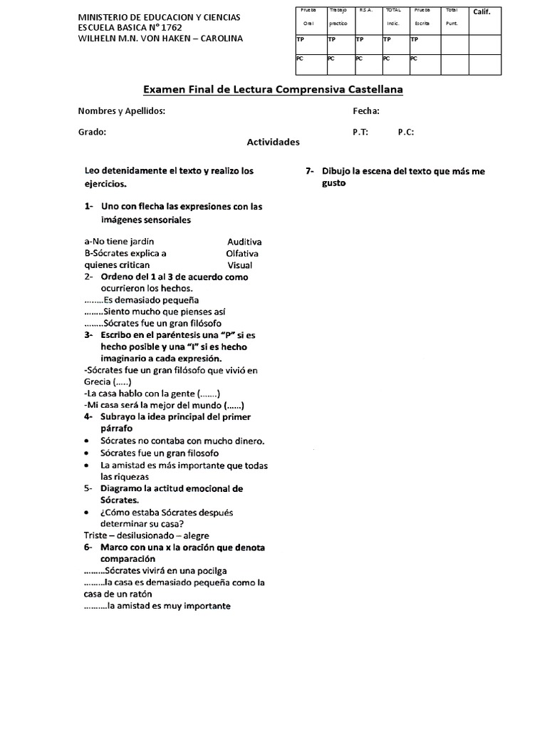 Examen Final de Guarani | PDF