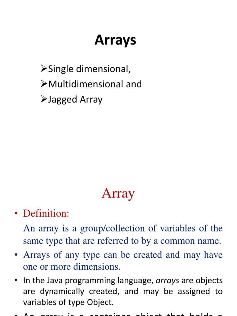 Array | PDF | Array Data Type | Array Data Structure