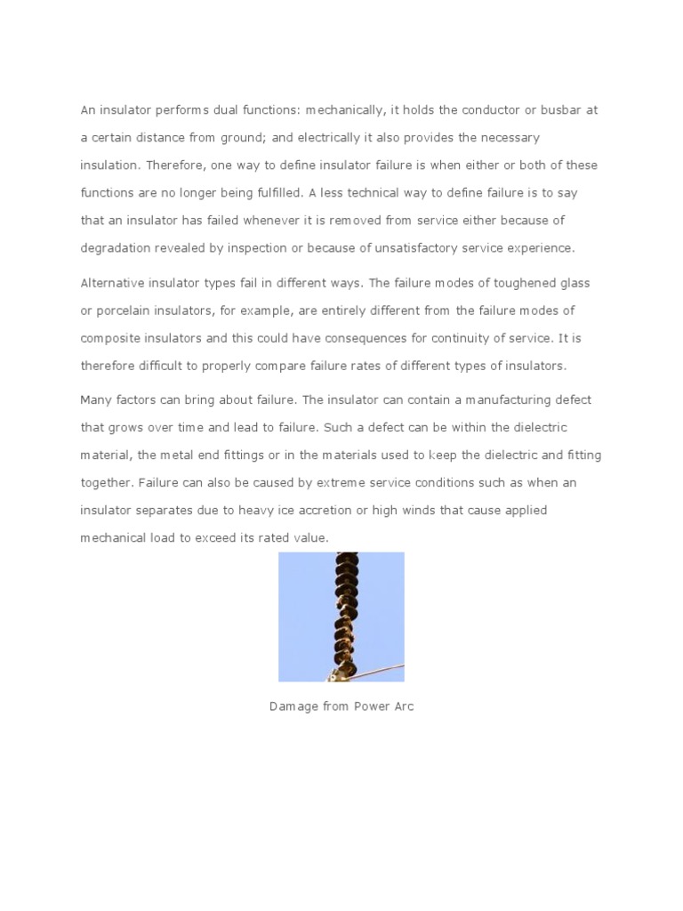 A Comprehensive Review of Insulator Failure Modes: Causes, Examples and ...