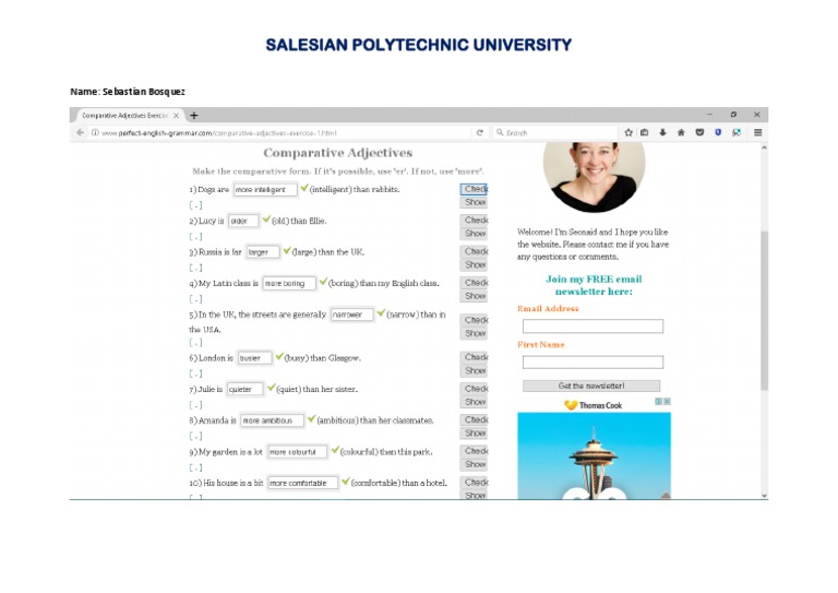 Salesian Polytechnic University: Name: Sebastian Bosquez | PDF