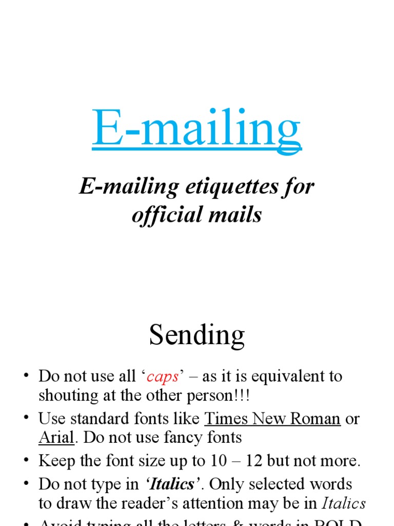 A Comprehensive Guide to Professional Email Etiquette: Key ...