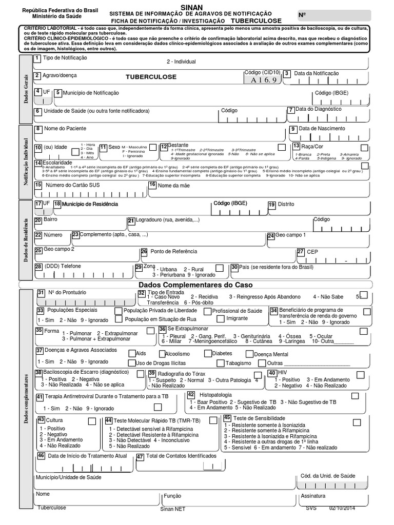 tuberculose-notificacao.pdf | Tuberculosis | Hiv/Aids