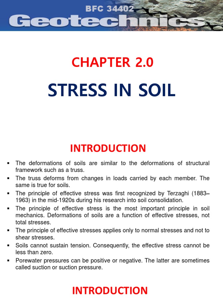 Soil Stress and Effective Stress Principles | PDF | Friction | Stress ...