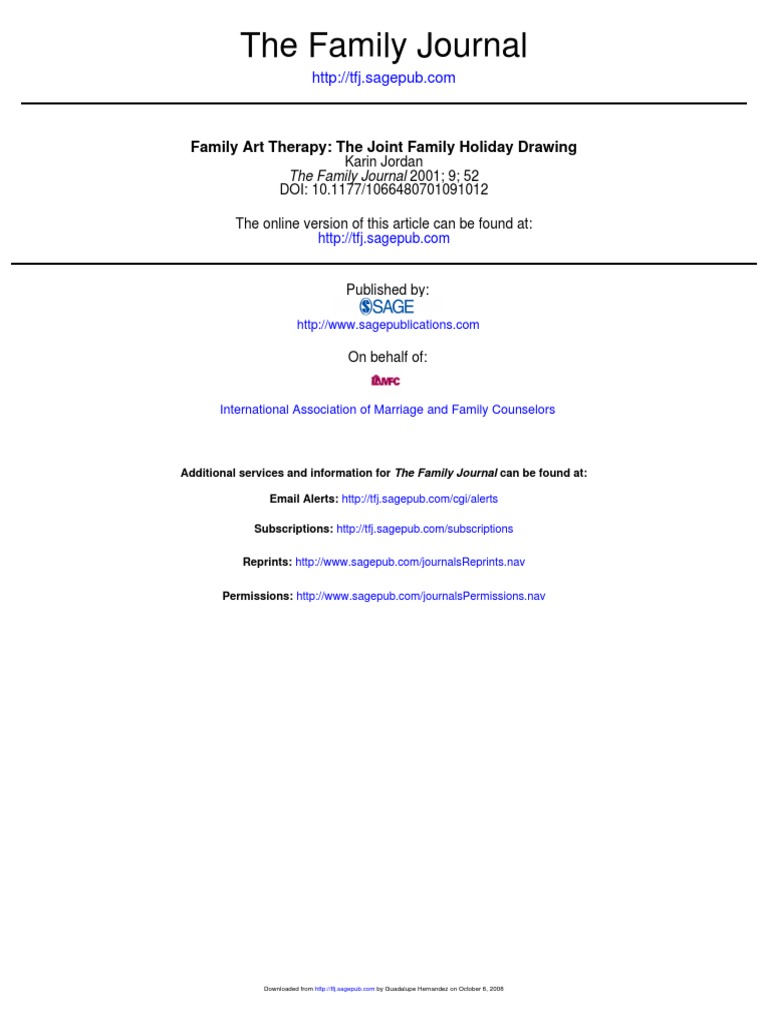The Family Journal: Family Art Therapy: The Joint Family Holiday ...