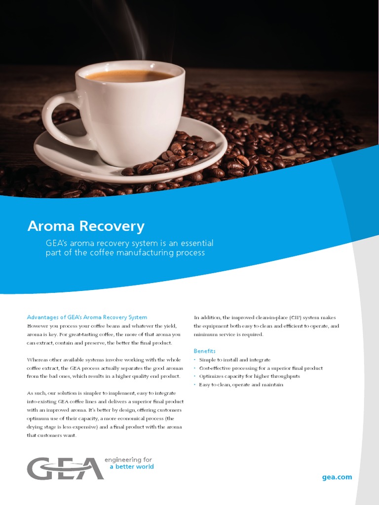 GEA Aroma Recovery System Benefits | PDF | Distillation | Industries