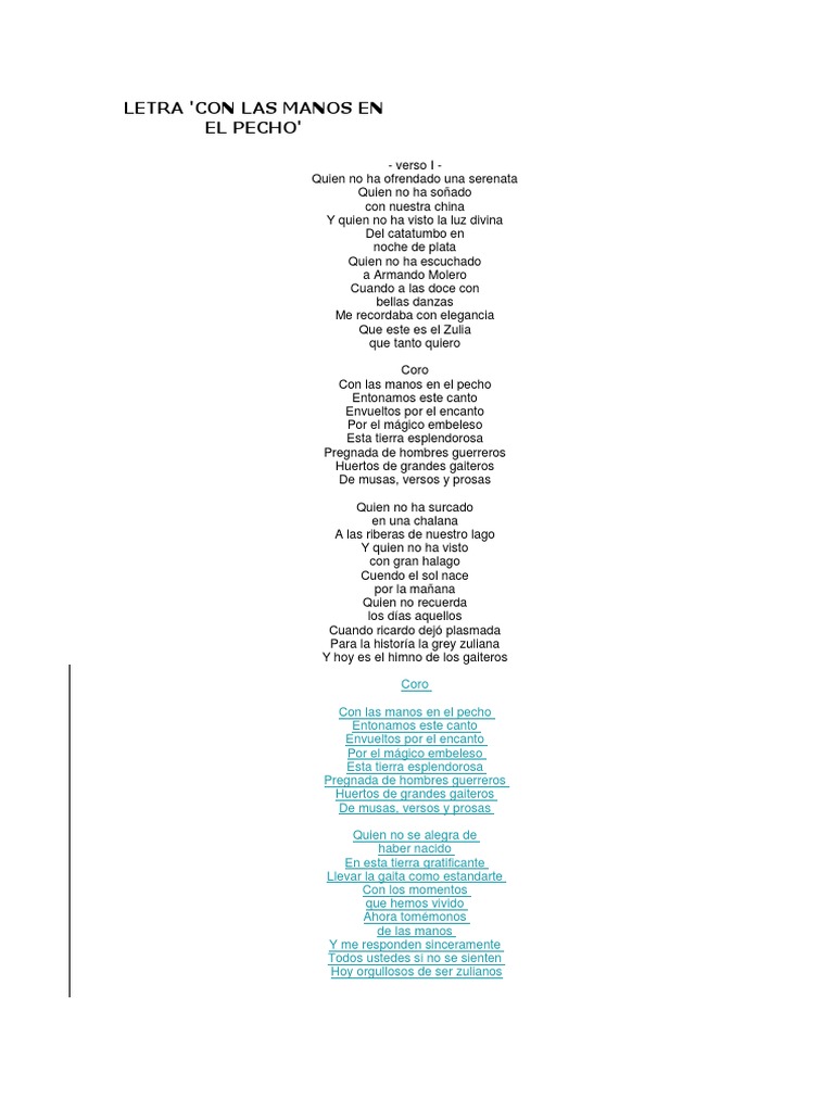 LETRA Gaita | PDF | Amor