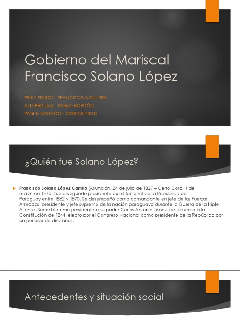 Gobierno Del Mariscal Francisco Solano López | PDF | Paraguay | Brasil
