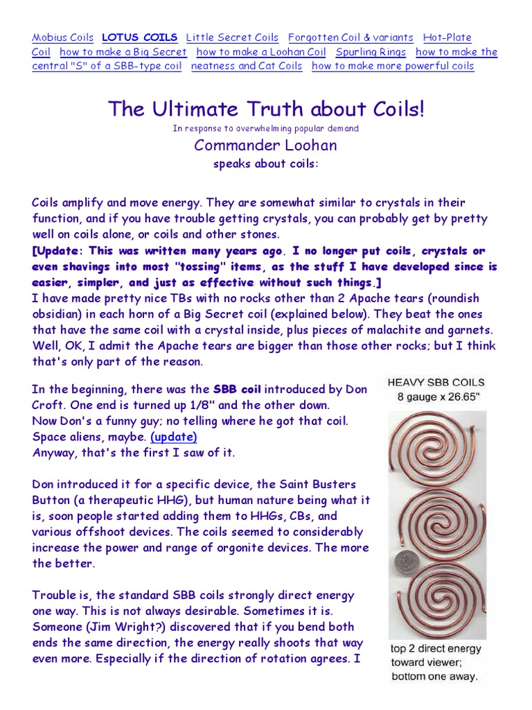 Mobius Coils Loohan Slim Spurling Si Traducere | Download Free PDF ...