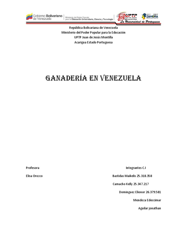 Ganaderia en Venezuela | PDF | Carne | Oveja