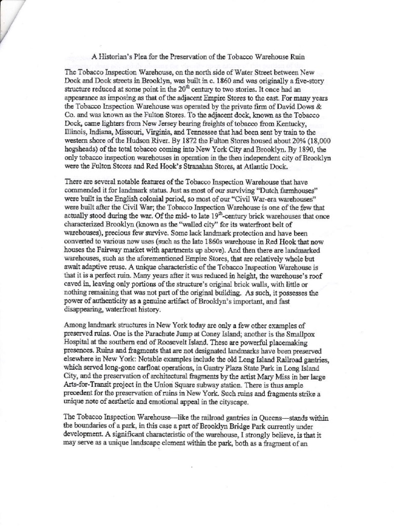 Francis Morrone: A Historian's Plea For The Preservatn of The Tobacco ...
