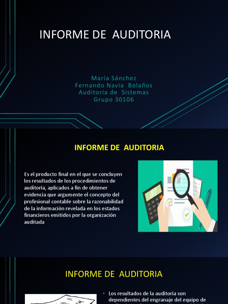 Informe de Auditoria | PDF | Auditoría | Contralor