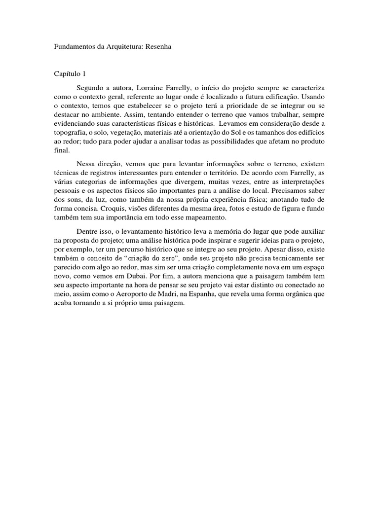 Fundamentos Da Arquitetura | PDF