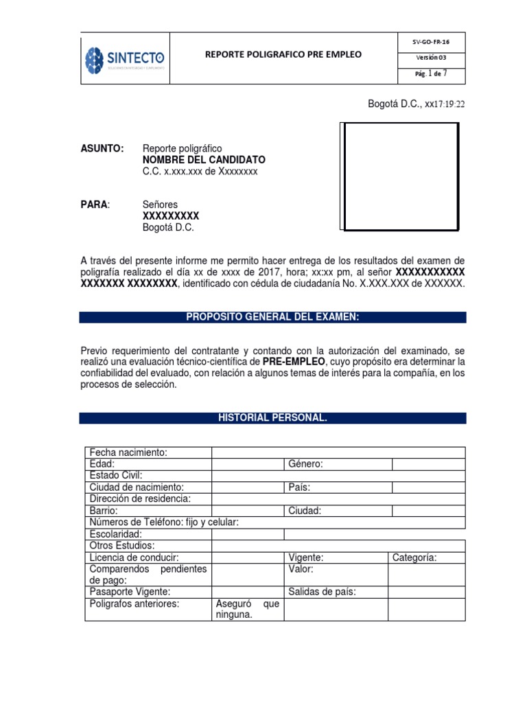 Resultados de Prueba de Polígrafo Laboral | PDF | Polígrafo | Derecho ...