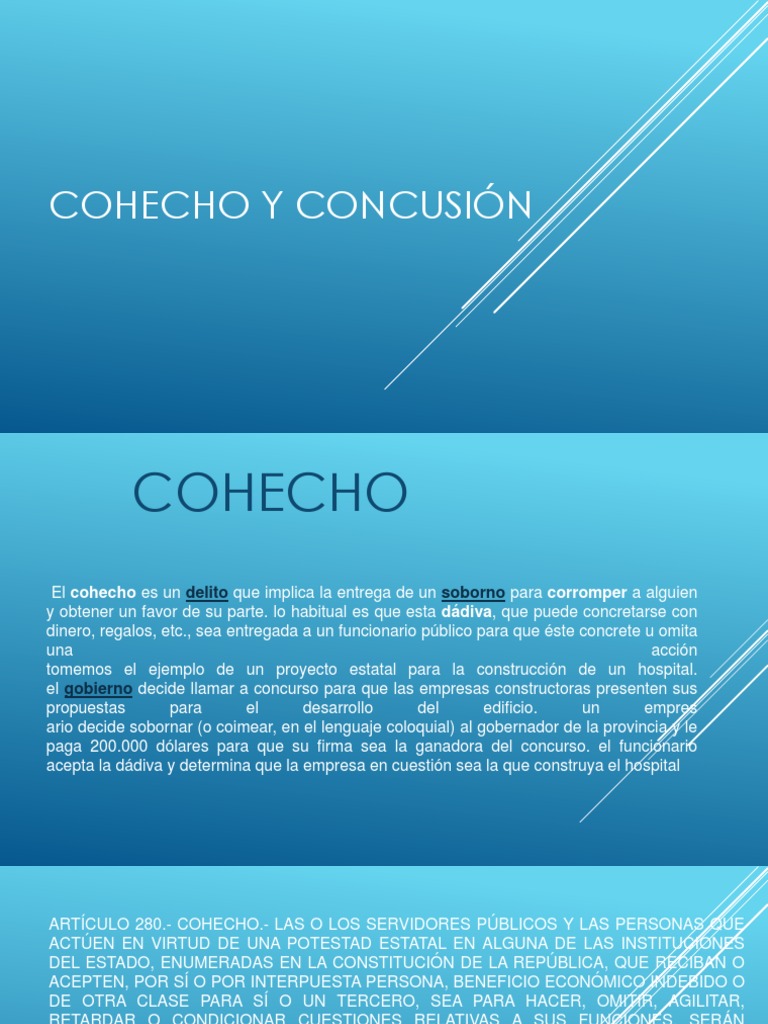 Cohecho y Concusión | PDF | Soborno | Castigos