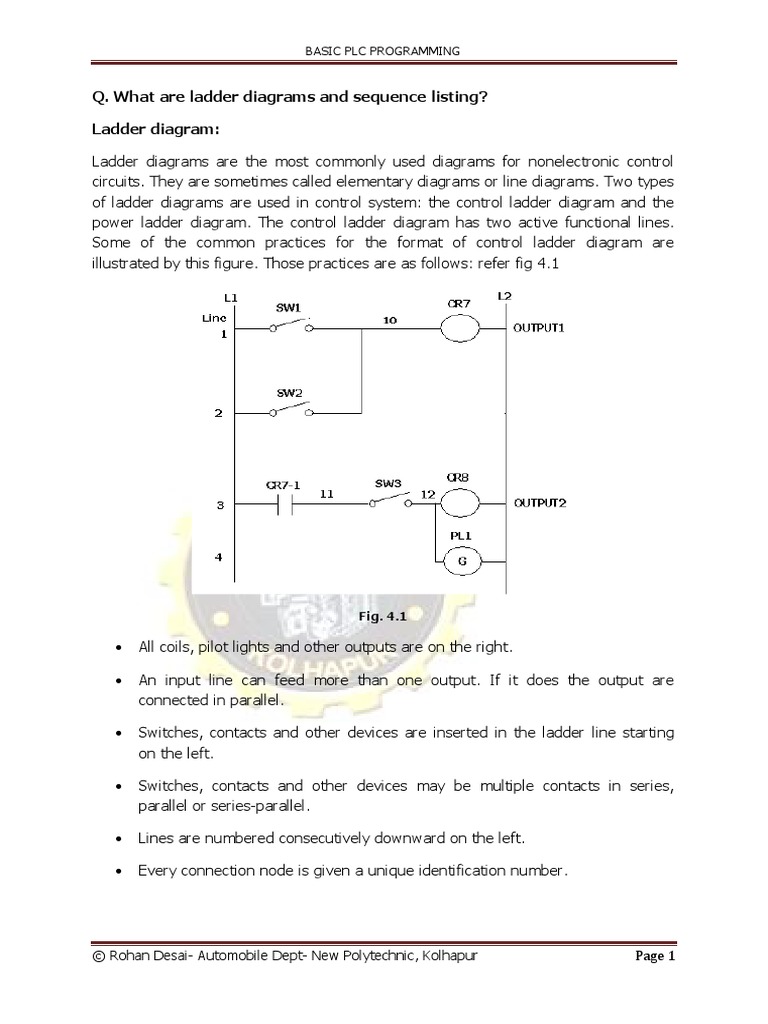 4 Basic Plc Programming Pdf Programmable Logic Controller Subroutine 