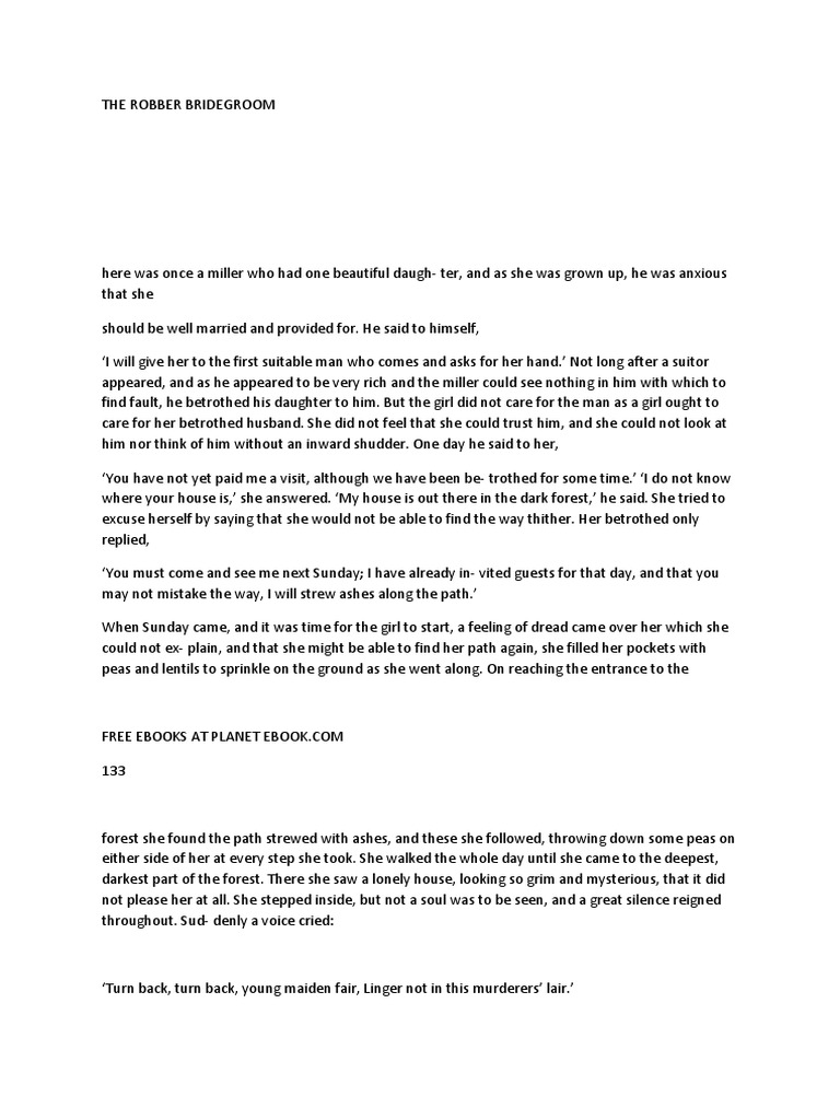 The Robber Bridegroom | PDF