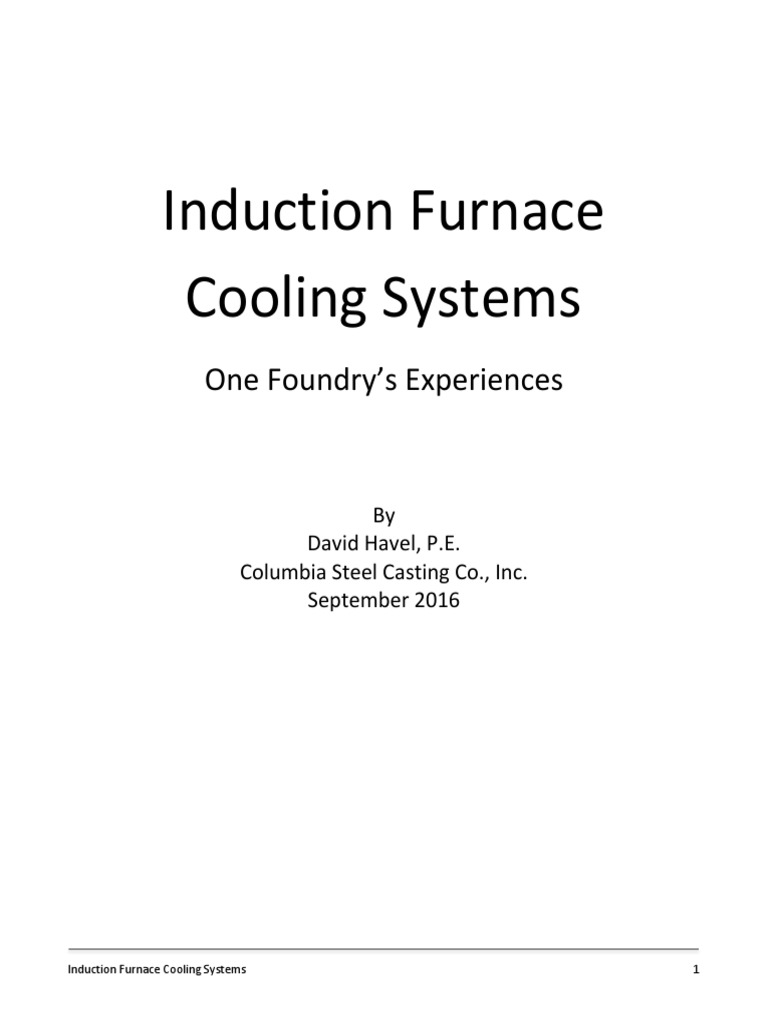 Induction Furnace Cooling Systems White Paper | PDF | Air Conditioning ...