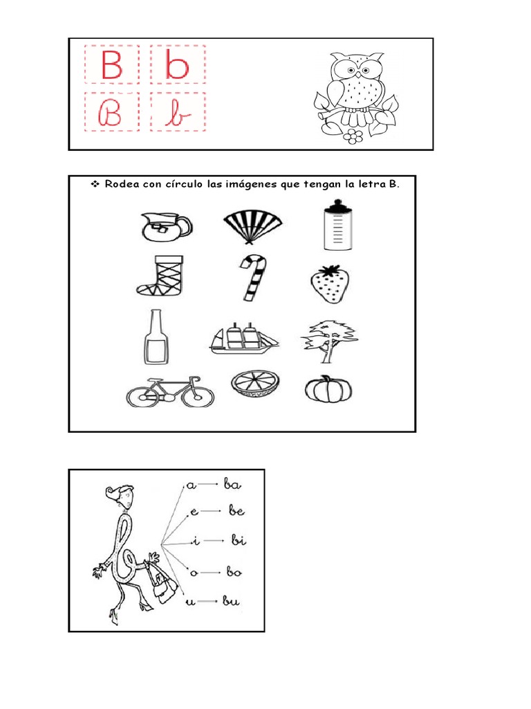 Actividades para la letra B | PDF