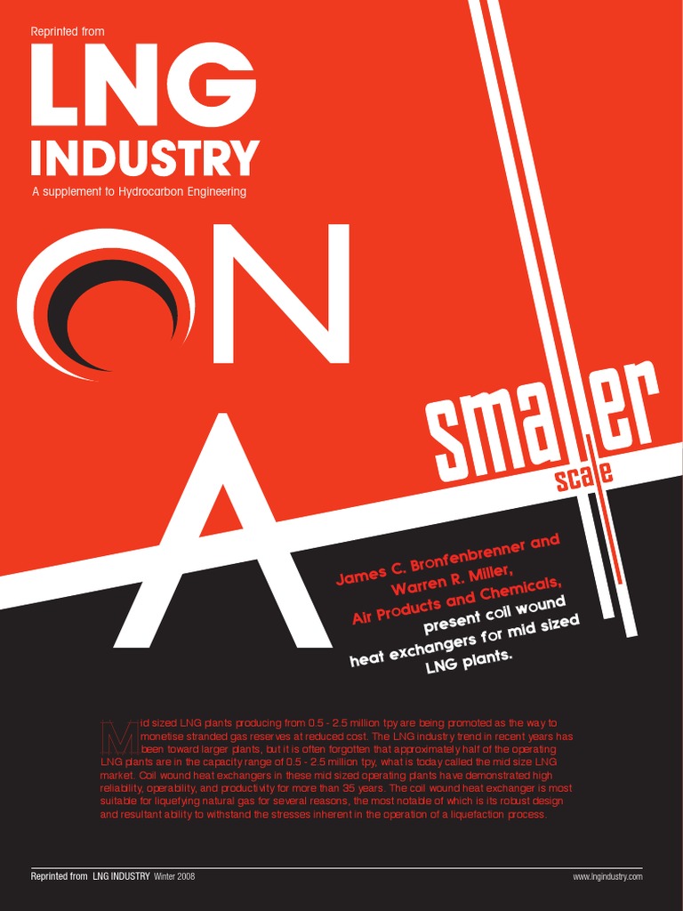 LNG Coil Wound Heat Exchangers Mid Sized LNG Plants | PDF | Liquefied ...