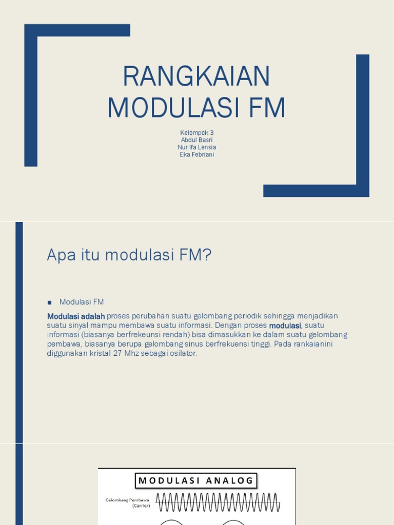 Rangkaian Modulasi FM | PDF