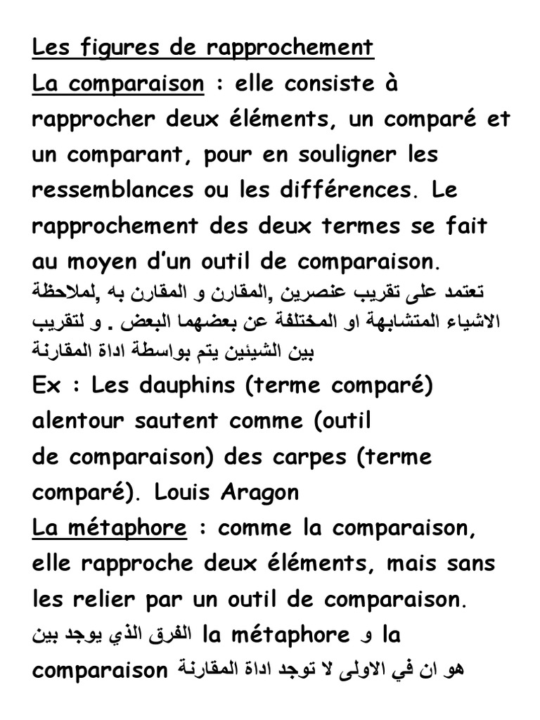 Les Figures de Rapprochement | PDF