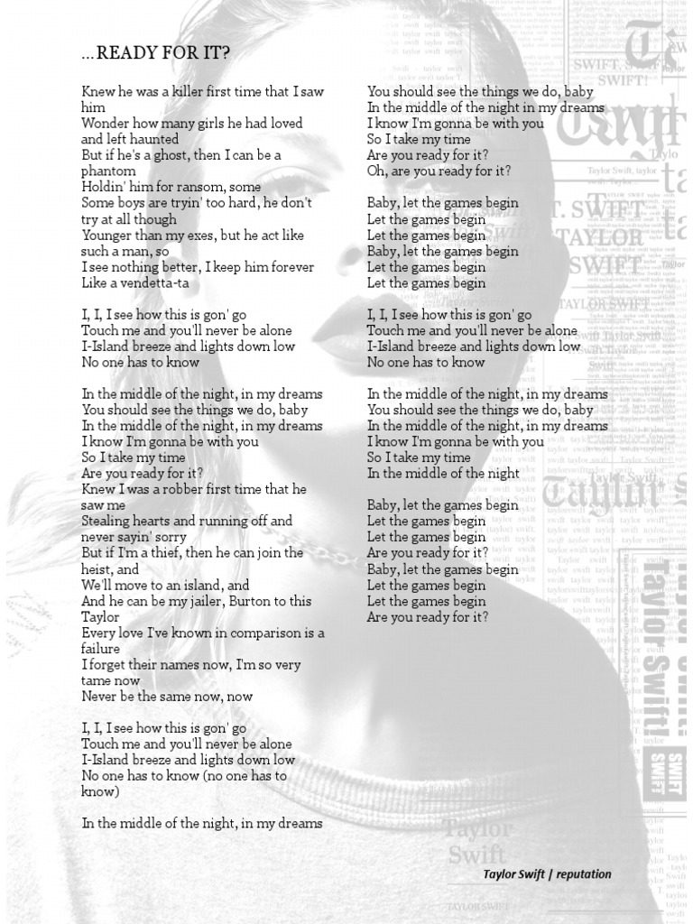 Reputation Album Lyrics | PDF | Leisure | Entertainment (General)