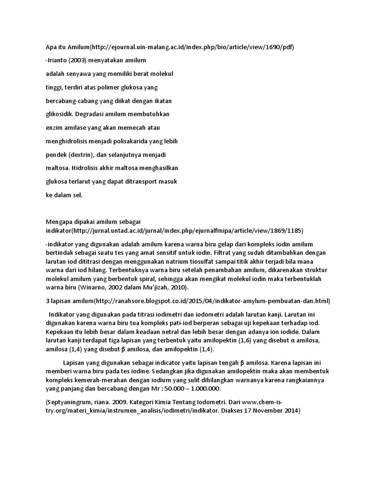 Amilum | PDF | Sains & Matematika