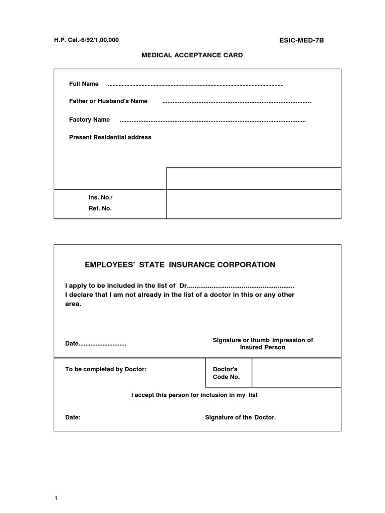 Esic Form 7b Word | PDF | Government | Business Esic Form 7b Word | PDF | Government | Business